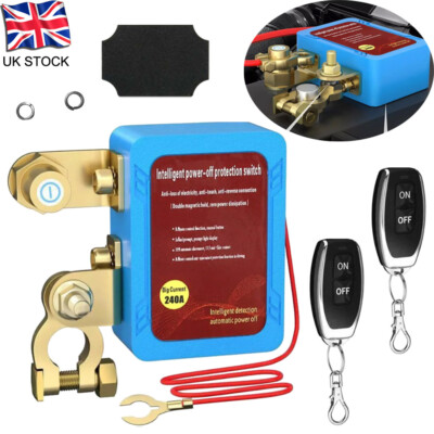 12V 240A Remote Kill Switch for Car, Battery Isolator Switch W/2 Remote ...