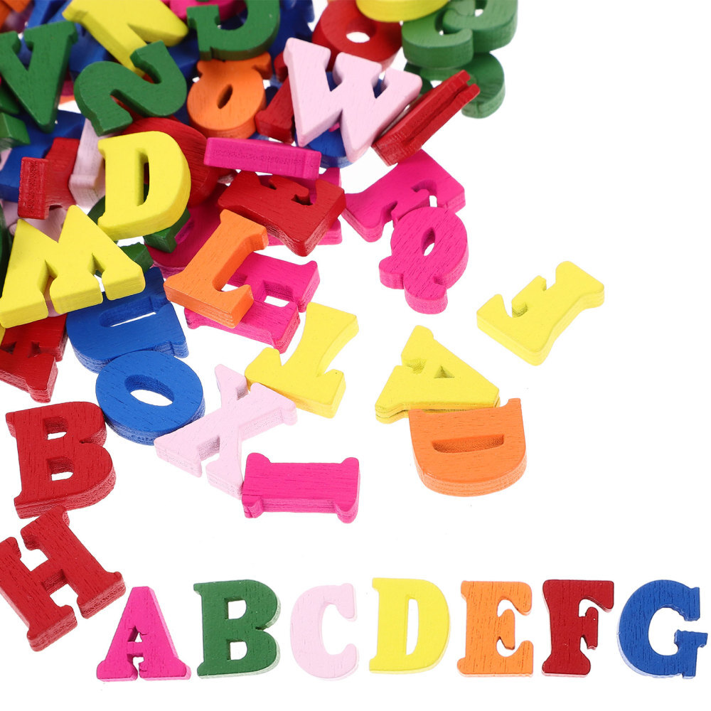 200 Pcs Wooden DIY Handmade Letters Child Alphabet for Craft Natural | eBay