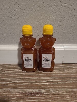 Honey Market 100% Pure Raw & unprocessed Honey 12-Oz. Bear Bottle 2 pcs ...