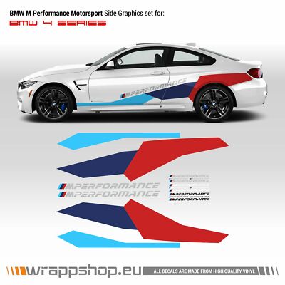 M Performance Motorsport Side Stripes decals Set for BMW M2 / M4 / M5 ...