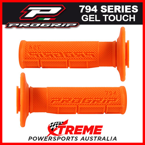 Progrip 794 Half Waffle Single Density Orange Grips MX Dirt Bike ...