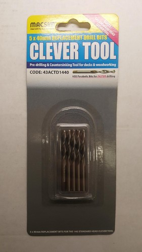 14g x 40mm Macsim Clever Tool Replacement Drill Bits 5 Pack | eBay ...