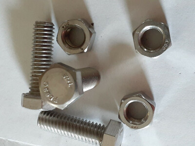 STAINLESS STEEL NUT AND BOLTS 304 1-1/4X5/16 20pair F593c F594c | eBay