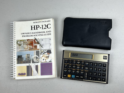 Vintage HP 12C Financial Calculator w Original Case Manual Made In USA ...