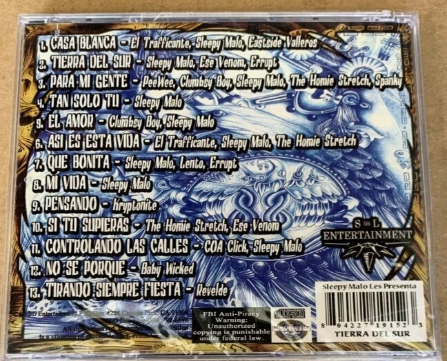 SLEEPY MALO Tierra Del Sur CD CHICANO RAP IN SPANISH | eBay