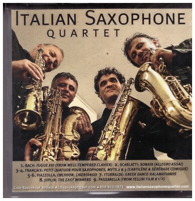 Italian saxophone Quartet [CD] Bach. FuegeXVI,Scarllatti,Sonata ...