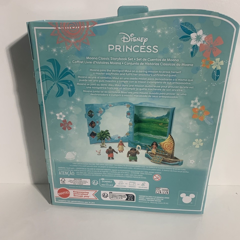Mattel Disney Princess Moana Classic Storybook Figure Set : brand new ...