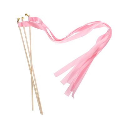 20Pcs Wedding Ribbon Sticks Party Ribbon Streamers Sticks Pink | eBay