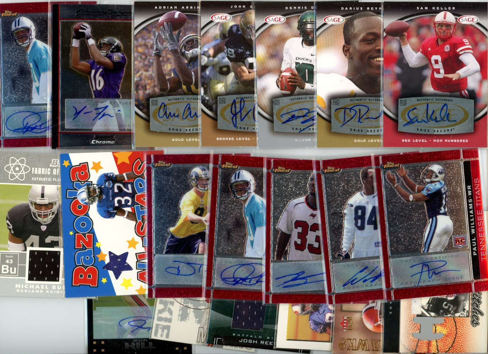 Football AUTO Autograph & Jersey Relic 154 Card Lot (DE) | eBay