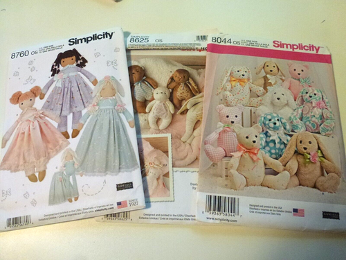 Simplicity 8044 Stuffed Animals One Size Uncut Pattern for sale online ...