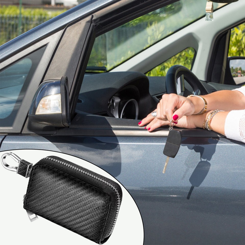 Car Key Fob Signal Blocker Case Keyless Entry Pouch Guard RFID Bag ...