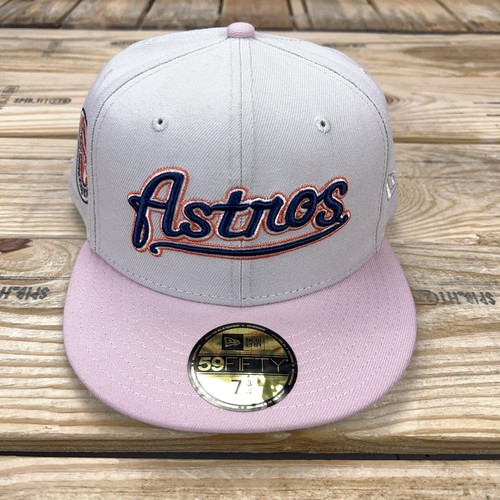 Houston Astros New Era Just Caps Stone Pink Fitted Hat Size 7 3/4 | eBay
