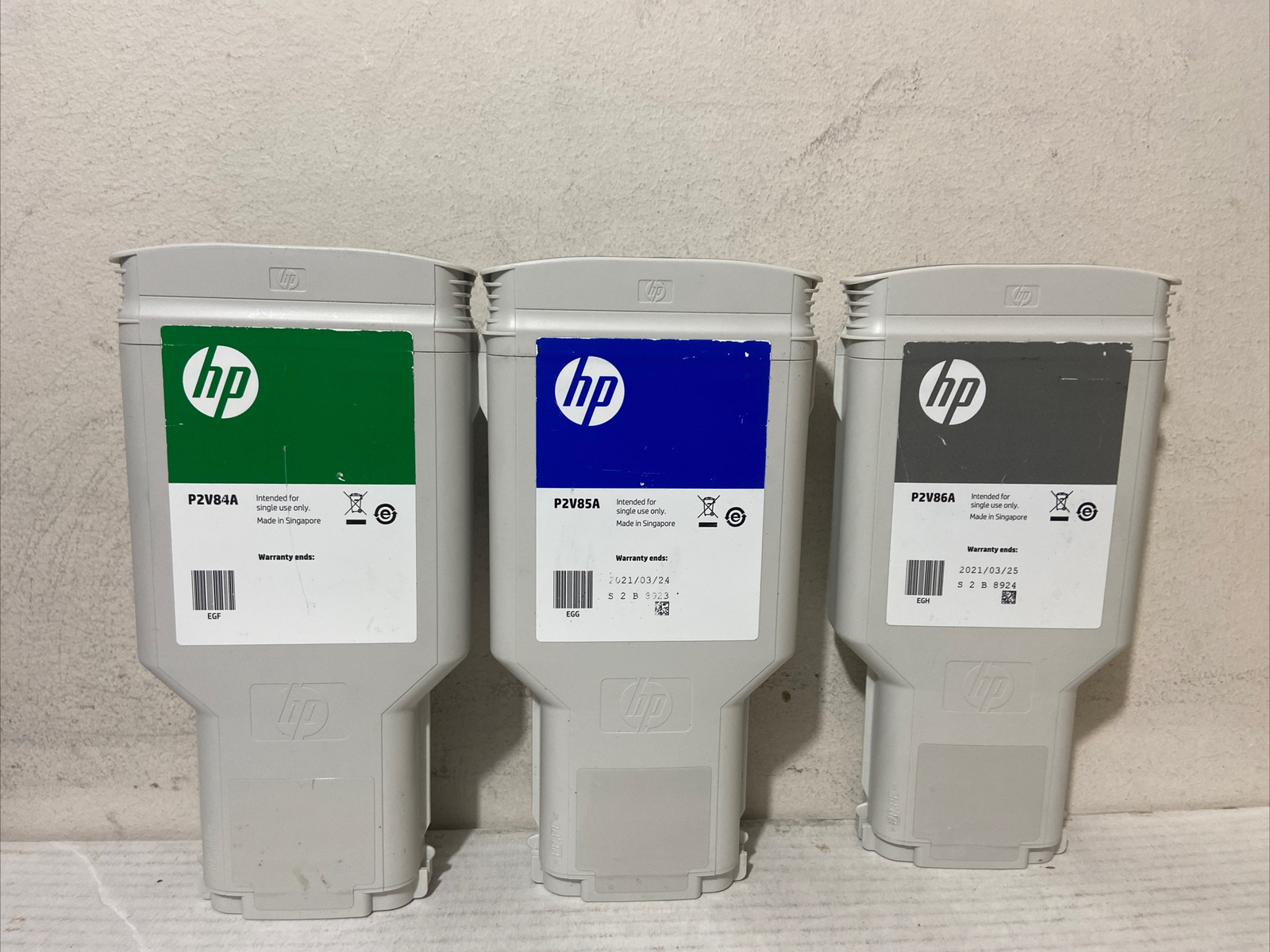 Lot Of 3- Genuine hp P2V84A/P2V85A/P2V86A DesignJet 747 PRE-OWN Exp ...
