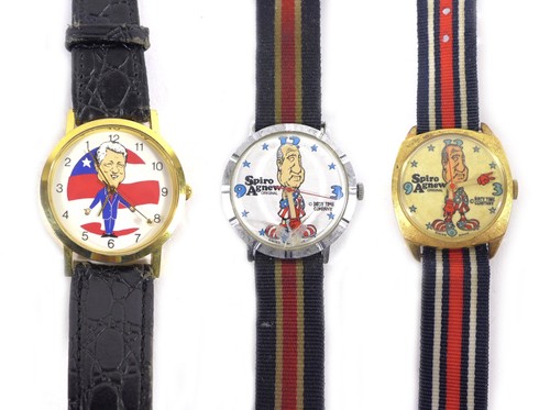 Set of 3 Collectible President Writstwatches Spiro Agnew & Clinton ...