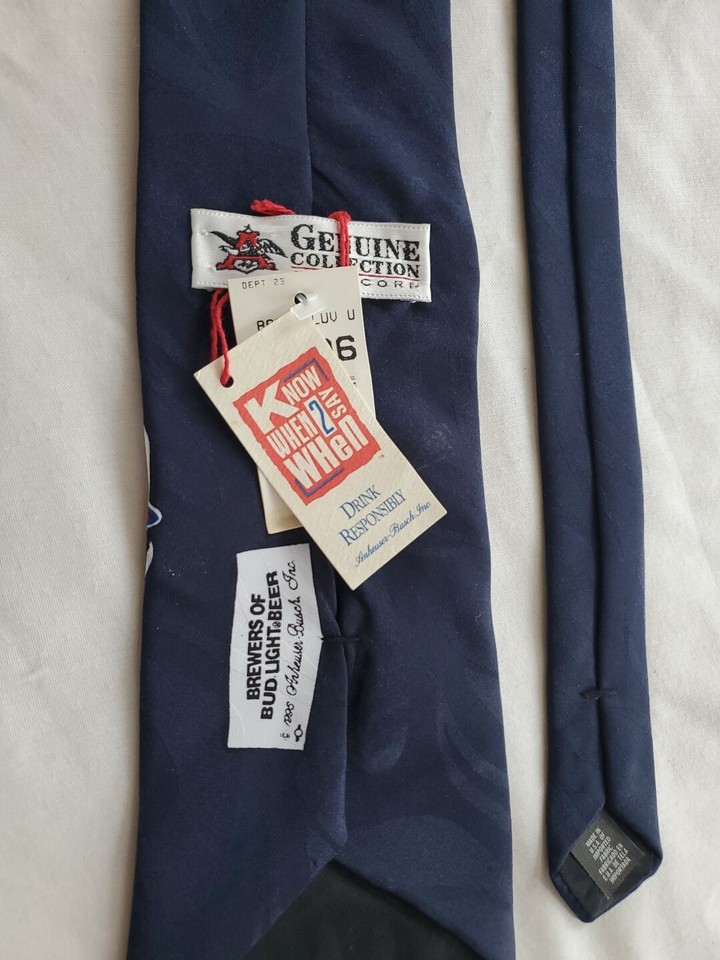 VINTAGE 1996 BUD LIGHT "I LOVE YOU MAN" SILK NECK TIE - NEW W/ TAGS ...