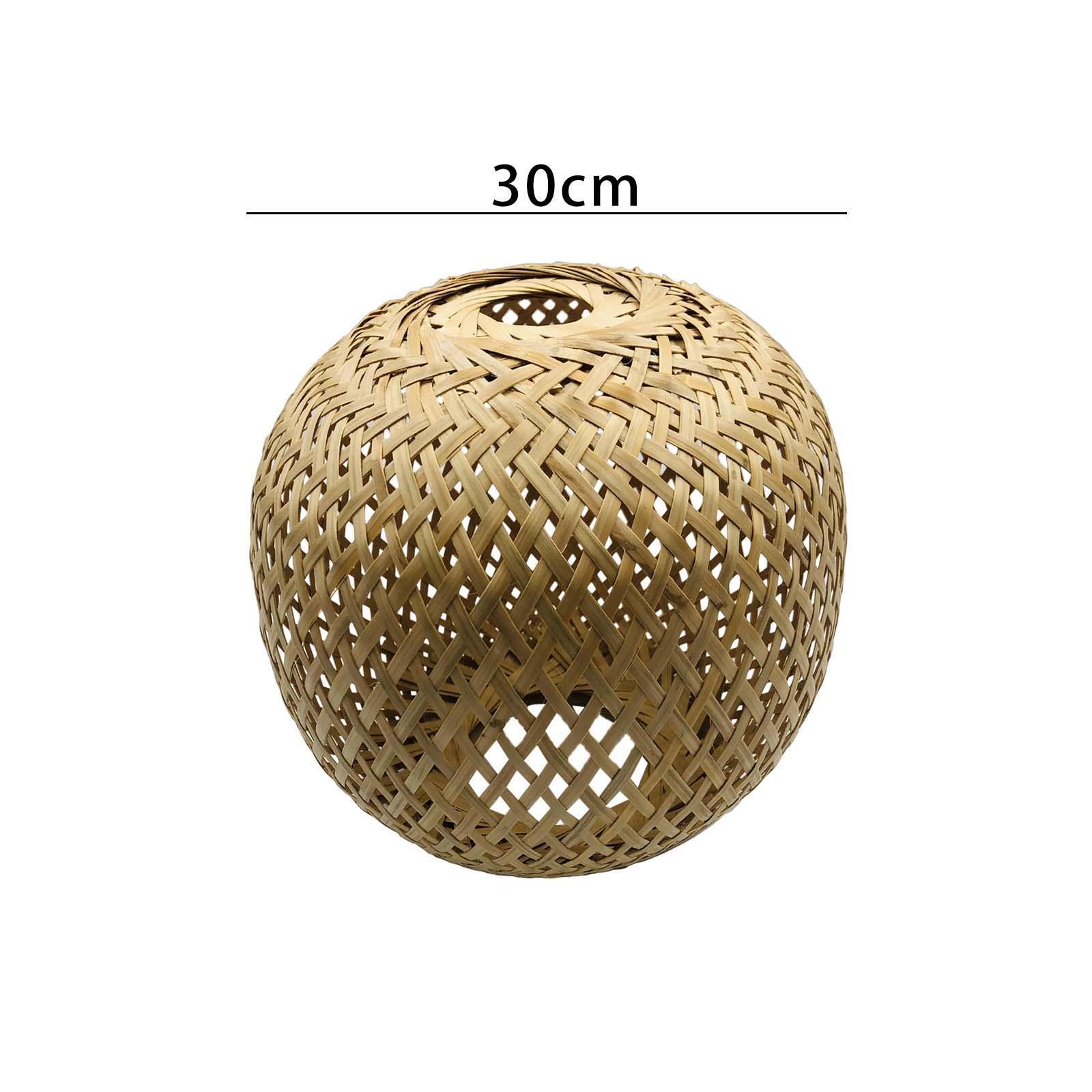 Pendant Light Cover Ceiling Light Fixture Decors Handwoven Bamboo Lamp ...