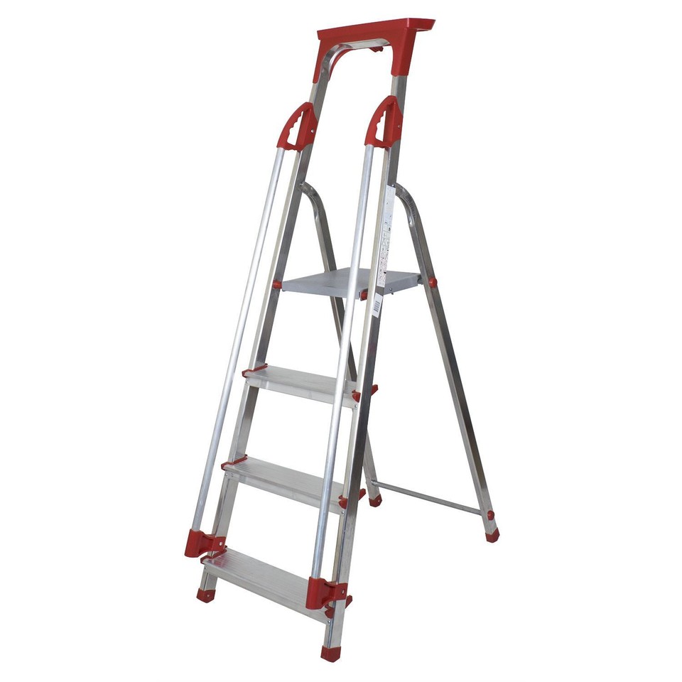 Abbey Aluminium Safety Platform Step Ladders With Handrail & Tool Tray ...