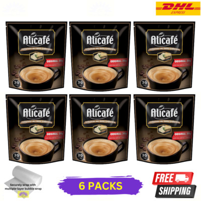 6 X Alicafe Original 20 Sachets x 30g Halal Coffee 5 in 1 (Express ...