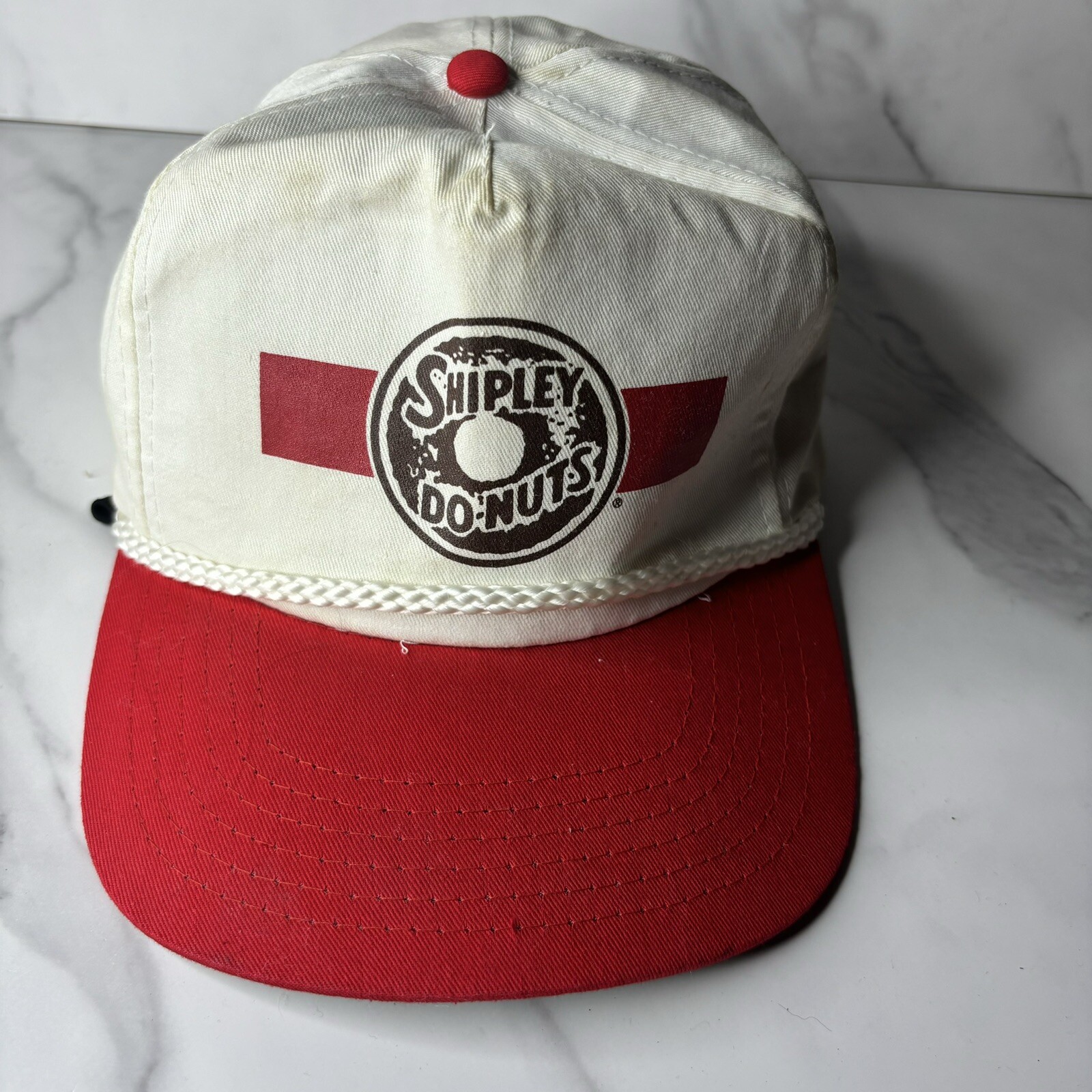 Vintage Dunkin' Donuts Logo Strapback Two-Tone Tan/re… - Gem