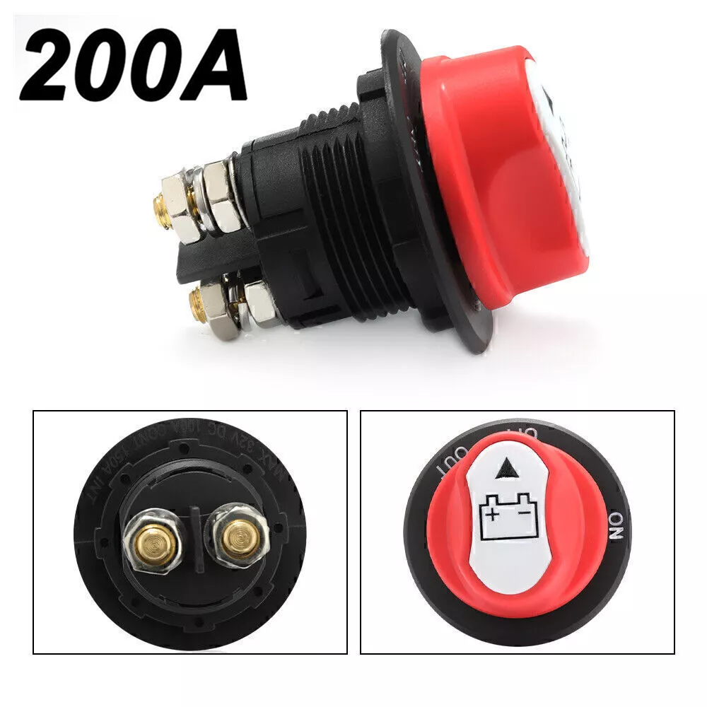 Battery Isolator Switch 200A Disconnect Power Cut Off Kill for Car Boat ...