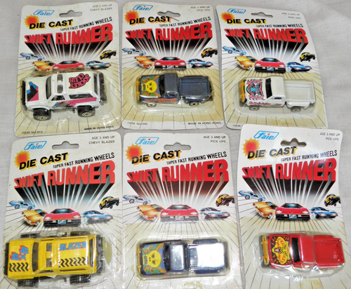 Lot 6 Vintage FAIE Swift Runner Die Cast Trucks 1:64 NOS NEW - SEALED ...