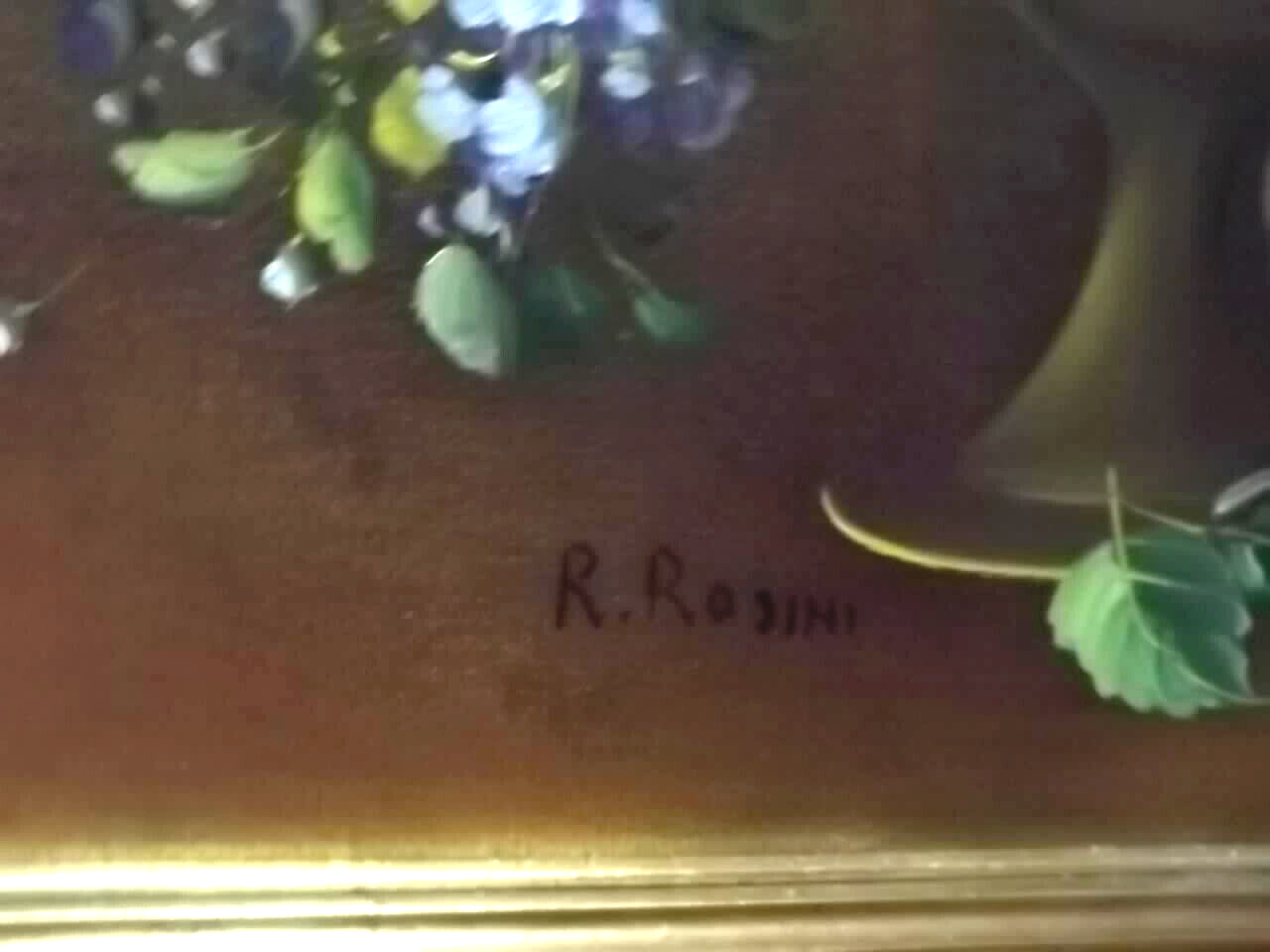 Vintage R Rosini Still Life Floral Oil Painting Framed | eBay