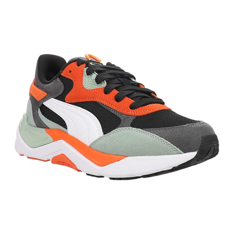 PUMA Trc Prevaze Brand Love Lace Up Mens Green, Orange Sneakers Casual ...