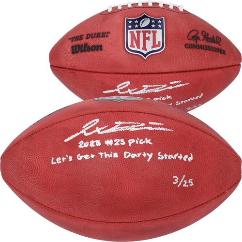 Jaxson Dart New York Giants Signed Duke Full Color Football w/Inscs ...