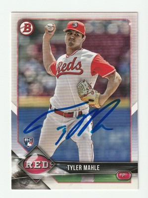 Tyler Mahle Signed 2018 Bowman RC Card #32 Auto Cincinnati Reds ...