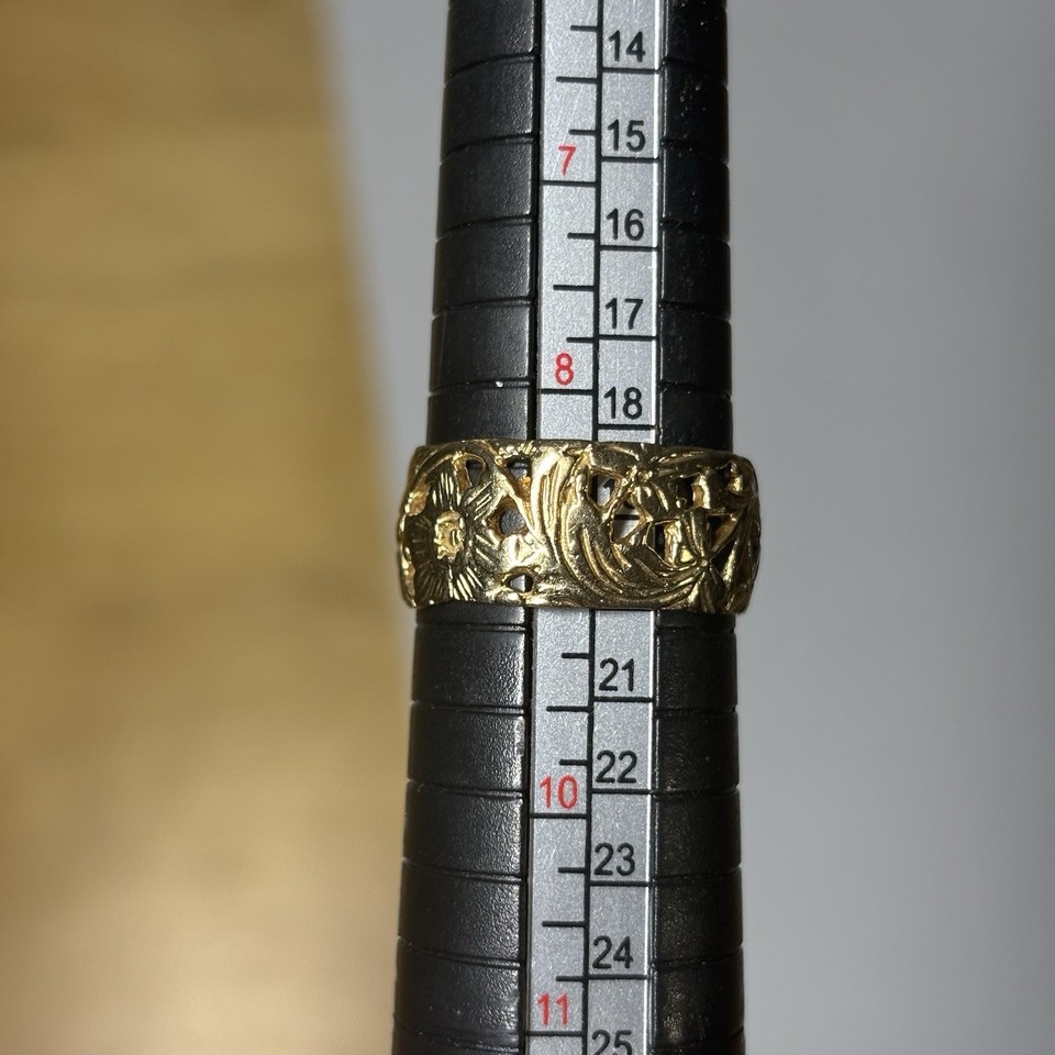 Vintage 14k Gold MFA Museum Of Fine Art Floral Band Ring 5.48 Grams Size 9 | eBay