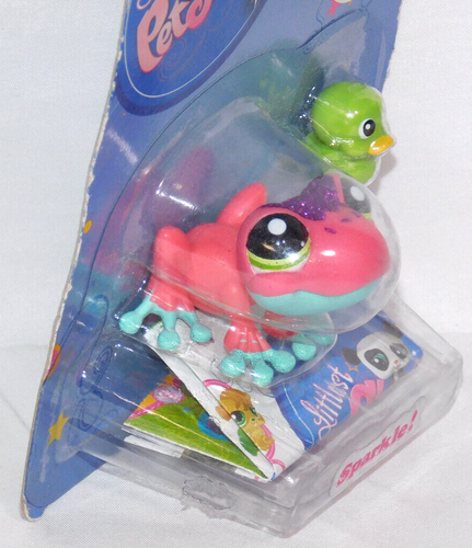 Hasbro Authentic Littlest Pet Shop 2387 Pink Sparkle Frog Little Duck ...