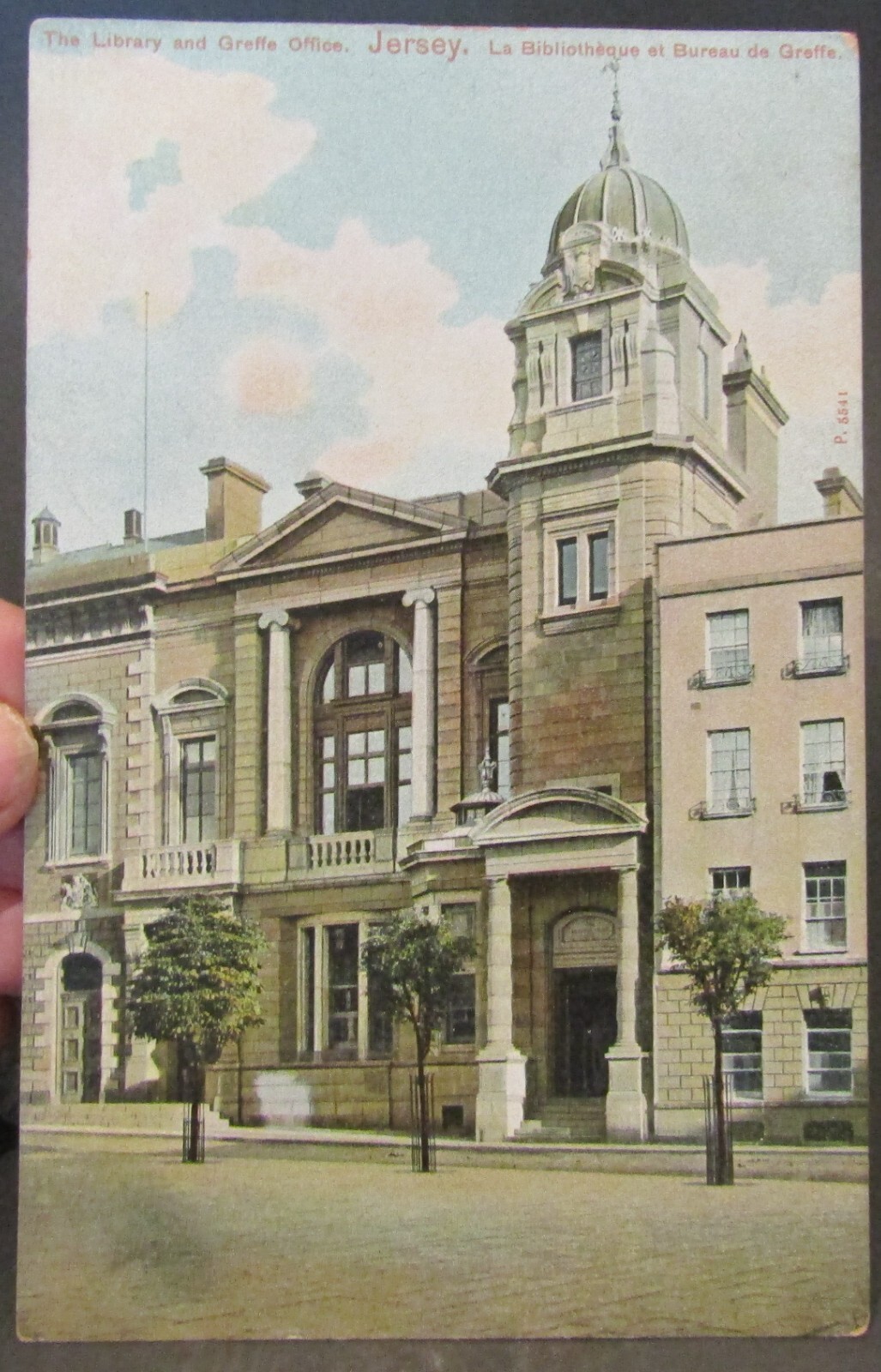 Antique Postcard The Library and Greffe Office, Saint Helier, Jersey ...