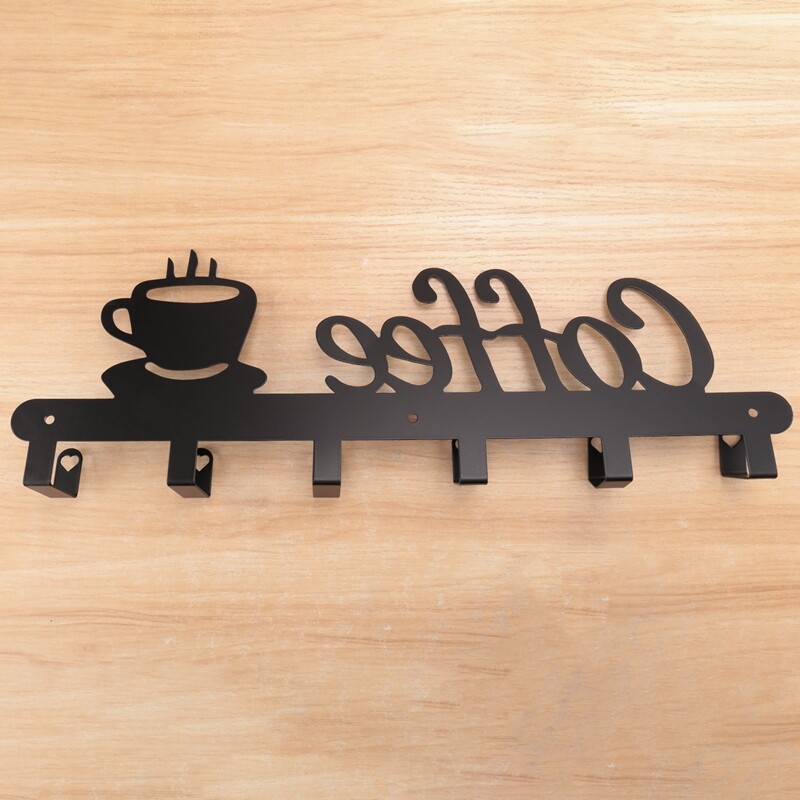 1x (coffee cup holder wall mounted, coffee bar decor sign, Ka5058 ...