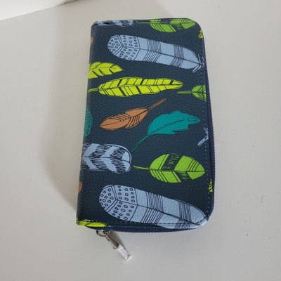 Thirty-One All About the Benjamins Wallet Falling Feathers Design NWOT ...