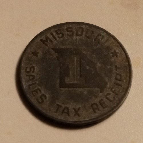 Vintage Missouri Sales Tax Receipt 1 Mil Token Coin | eBay