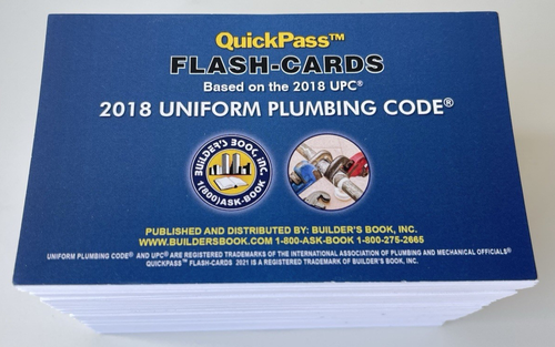 Uniform Plumbing Code UPC 2018 QuickPass Flash Cards COMPLETE | eBay
