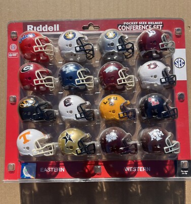 NOS Riddell SEC Pocket Pro Mini Helmet Set NCAA College Football NEW ...