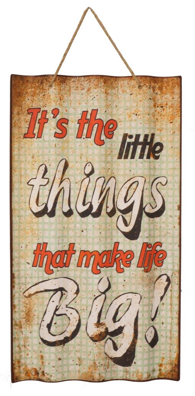 Its the Little Things That Make Life Big Metal Wall Sign 26 Inches | eBay