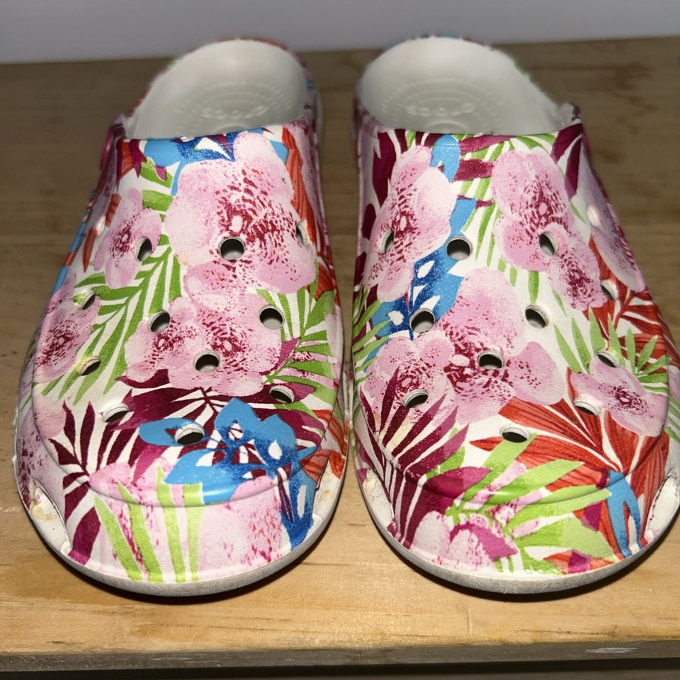 Crocs Freesail Tropical Clog Women's size 5 Floral/White | eBay