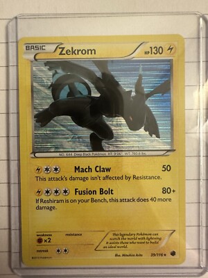 Zekrom Holo Rare Pokemon Card. 39/116 | eBay
