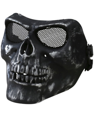 Kombat Half Face Hard Shell Skull Skeleton Mask For Airsoft Shooting ...