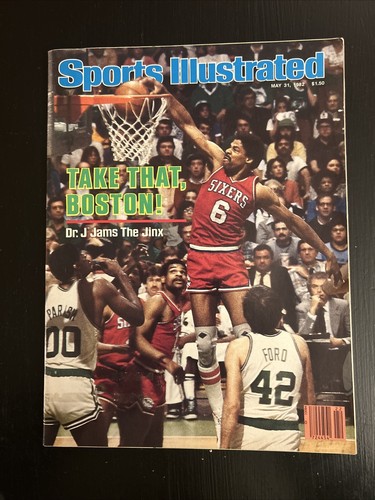 Dr J Jams The Jinx 76ers Celtics Sports Illustrated Magazine 5/31/1982 ...