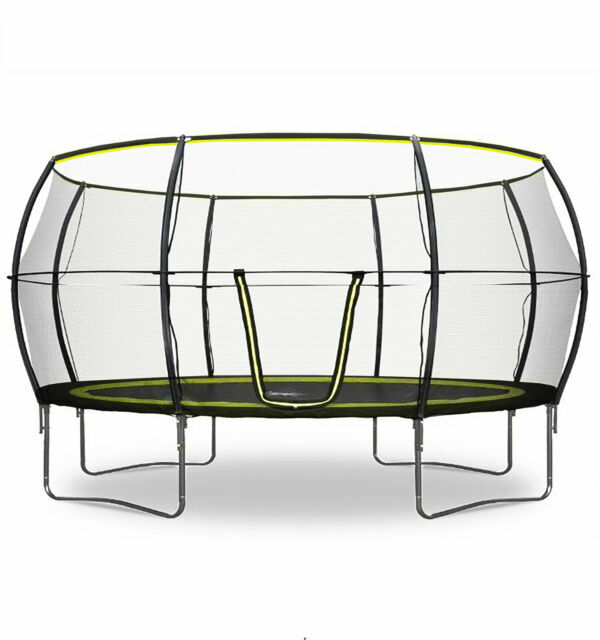 Rebo BASE14 14FT Base Jump Trampoline with Halo ll Enclosure - Black ...