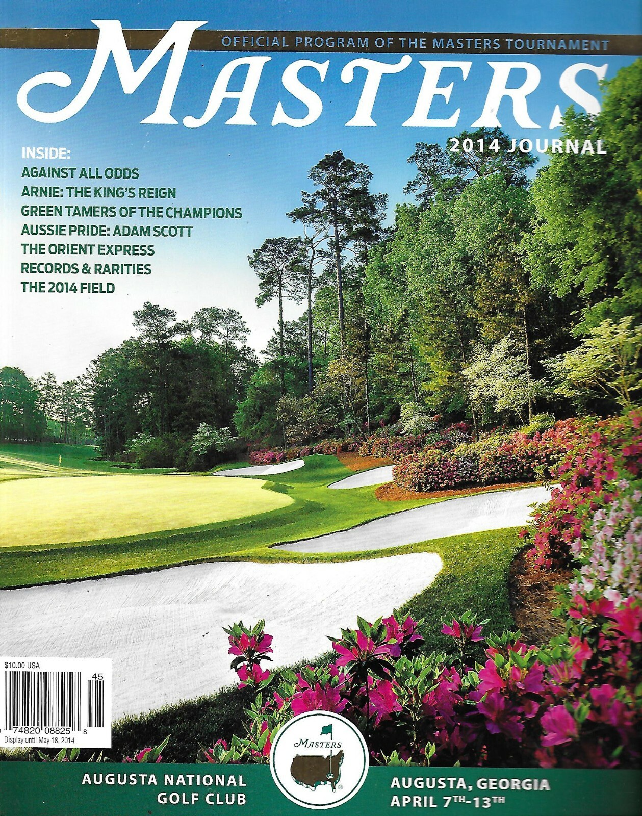 Masters Journal Magazine Best Golf Courses Augusta National Adam Scott ...
