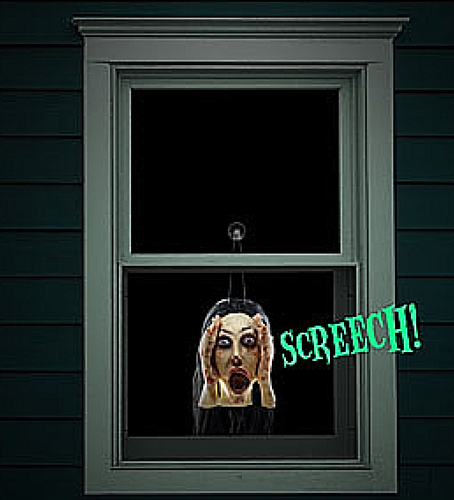Scary Creepy Peeper Screaming Banshee Prank Window Prop Halloween ...