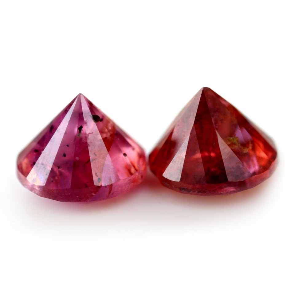 Certified 1.03ct Natural Untreated Red Ruby 4.5mm Brilliant Round ...