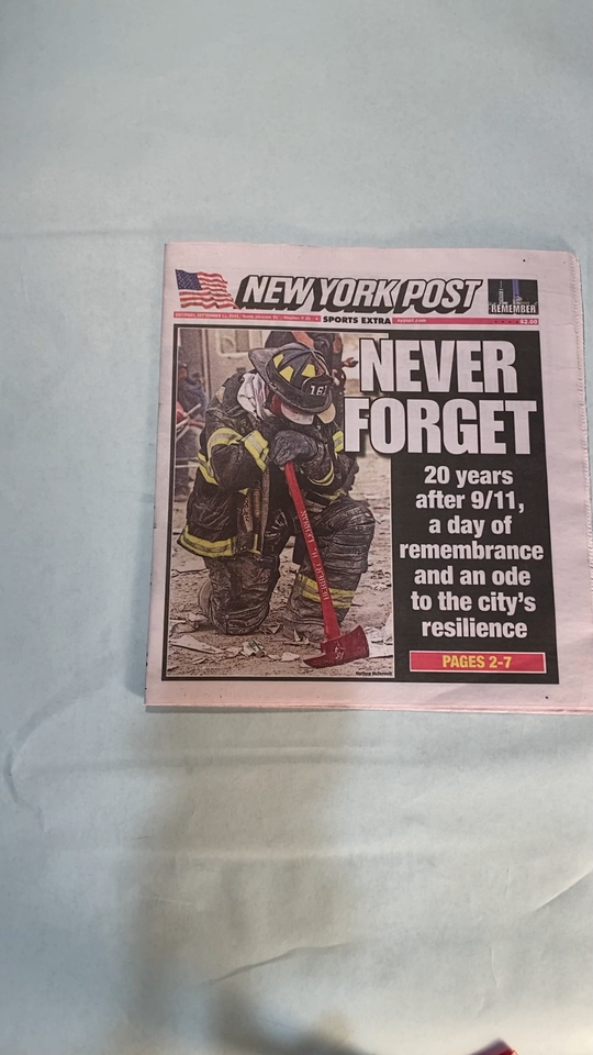 NEW 20th 9/11 New York Post Commemorative Newspaper 2021 *WATCH VIDEO ...
