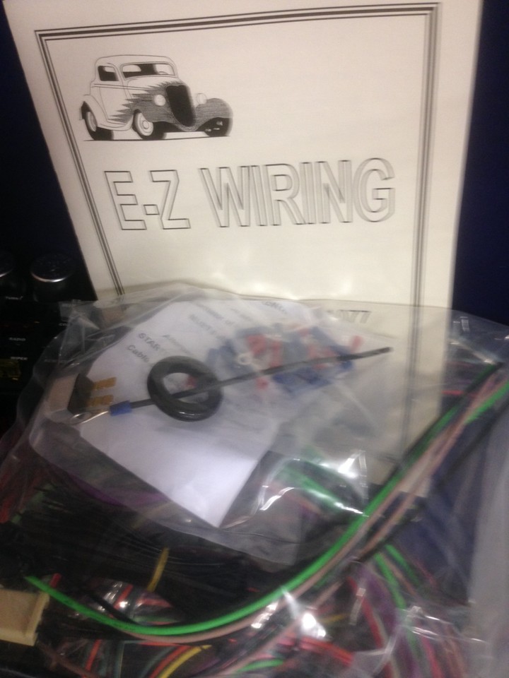 12 Circuit EZ Wiring Harness Chevy Mopar Ford Street Hot Rod with Color ...