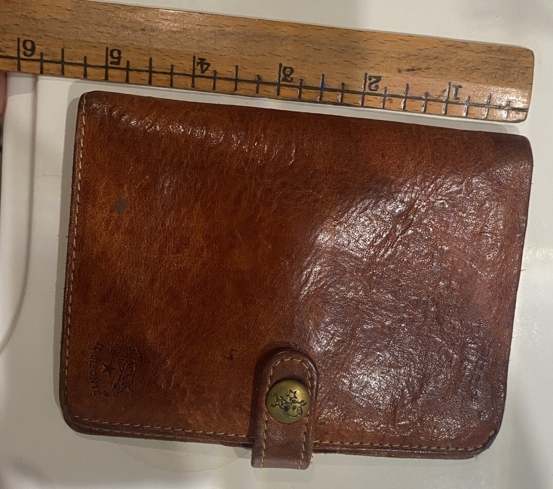 VINTAGE IL Bisonte Wallet Italian Leather Bi-Fold Sna… - Gem