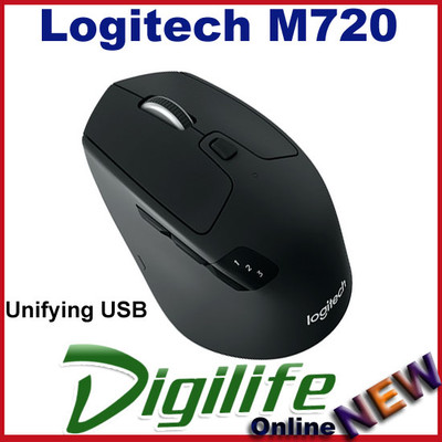 Logitech M720 Triathlon Multi-device Wireless 8 Buttons PC Mac Android ...